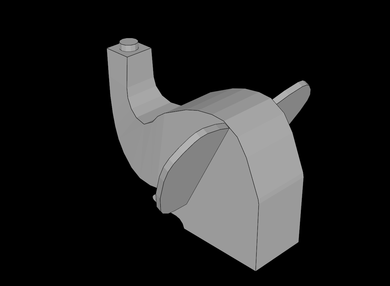 Lego Compatible (6245.dat) Elephant Head Brick by thall72 | Download ...