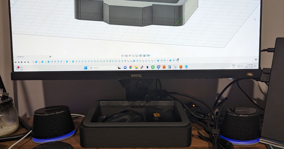 BenQ EW2780 Monitor Riser by theory | Download free STL model ...