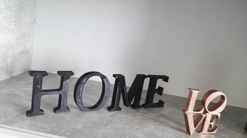 HOME Letters decoration by TestoMane | Download free STL model ...