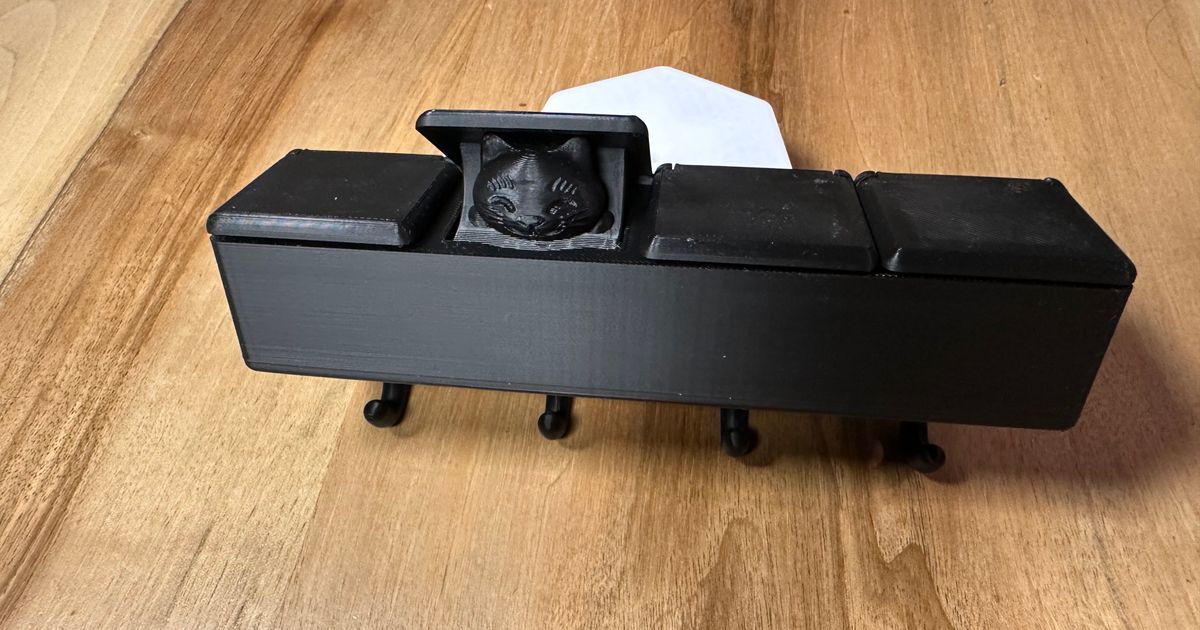 Multiple cat key hook with screw holes by Bastien | Download free STL model | Printables.com