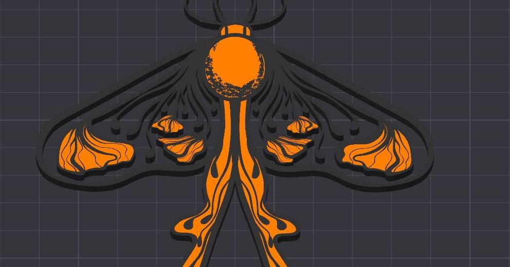 Boho Art Moth by Jonathan Downing | Download free STL model ...