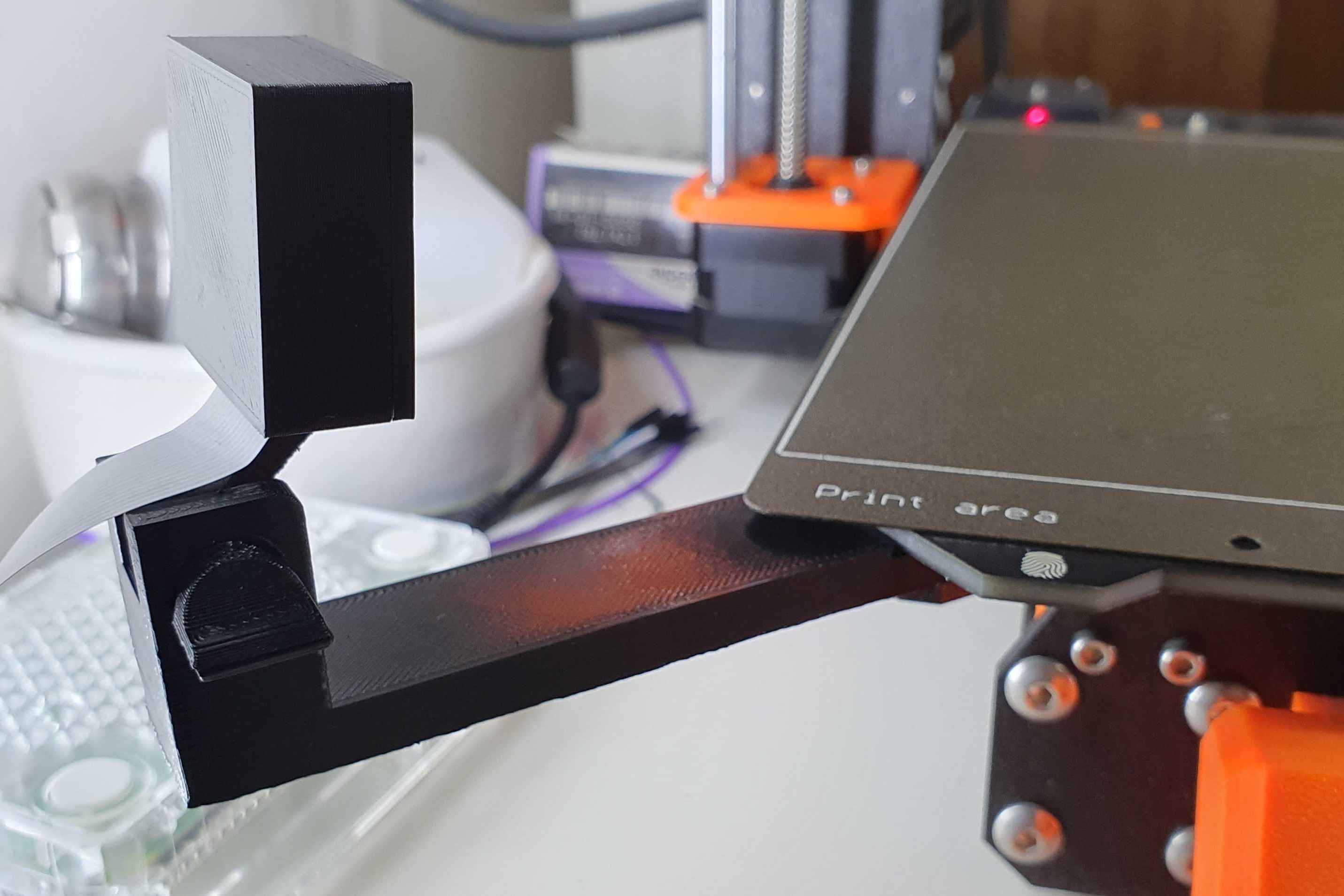 Raspberry Camera case and arm for Prusa MK3 bed by reivax | Download ...