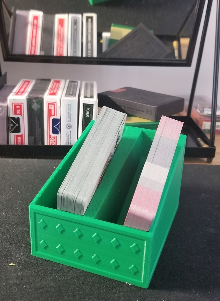 Playing Card Tray Dual Deck Auto Square Up Playing Card Holder by CJJC | Download free STL model ...
