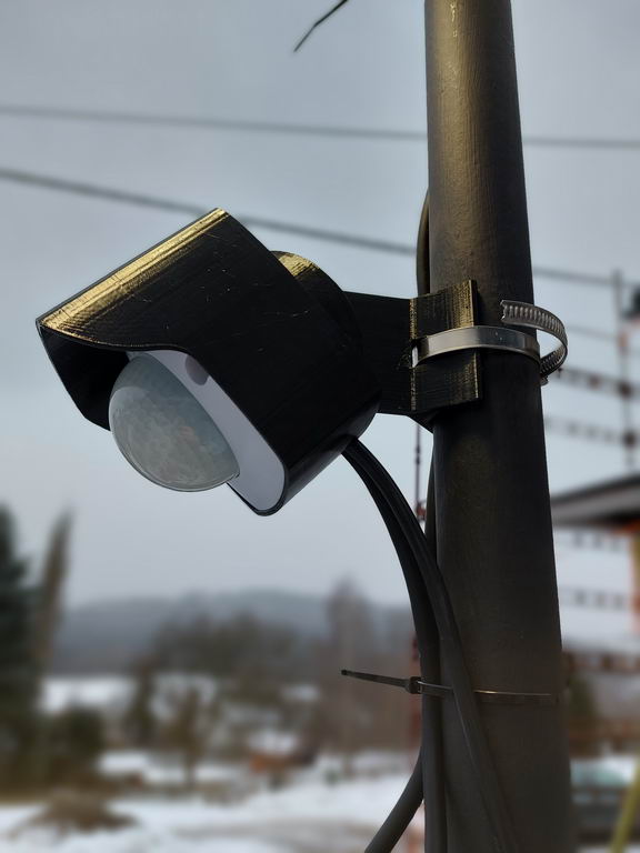 Hutermann Tondo PIR sensor outdoor cover + pole holder (45 deg.) by ...