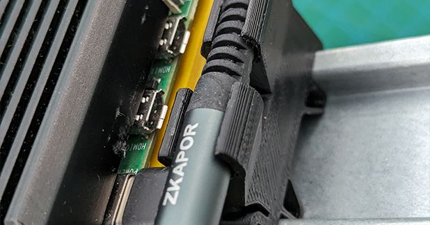 Raspberry Pi4 DIN rail USB cable holder by Sasha Duric | Download free ...