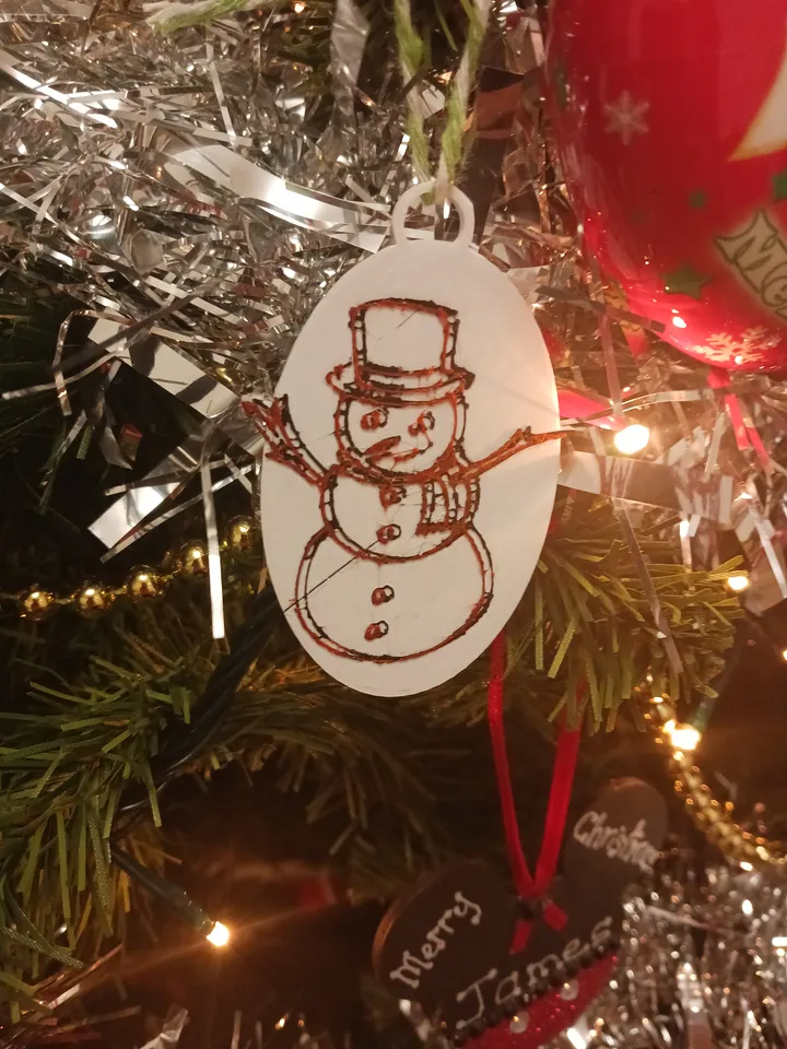 trippy snowman Christmas tree decoration by JP | Download free STL ...
