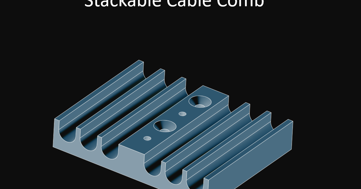 Stackable cable comb von Cartesian Arts | Kostenloses STL-Modell ...