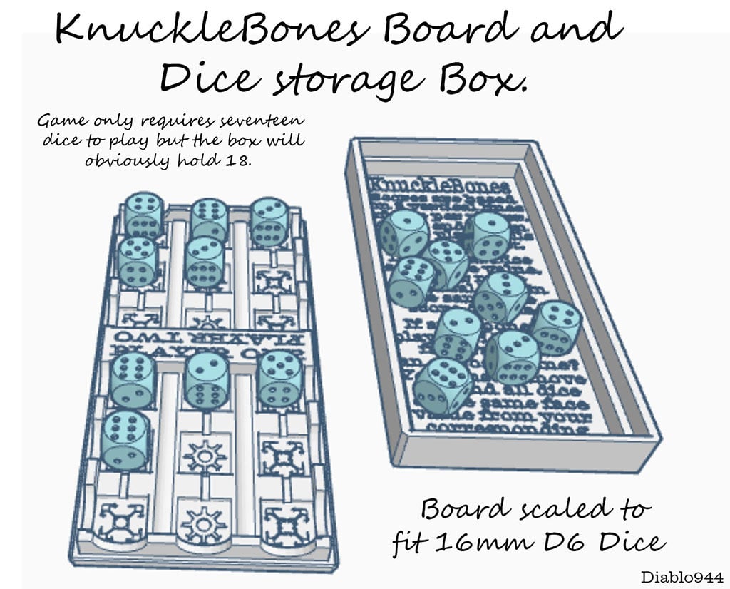 KnuckleBones Home Dice Board and Dice storage by Diablo | Download free ...