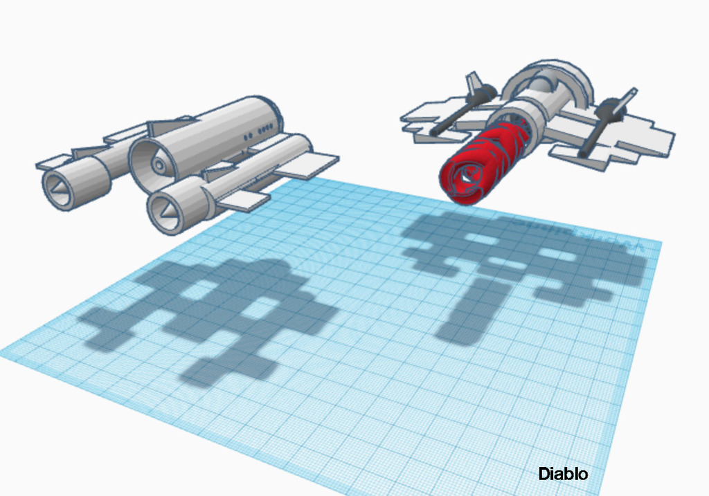 Space invader ship 2. Stand shows ships shadow von Diablo | Kostenloses ...