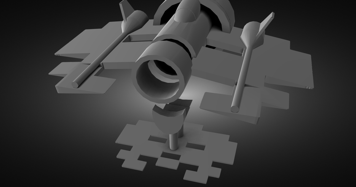 Space invader ship 2. Stand shows ships shadow von Diablo | Kostenloses ...