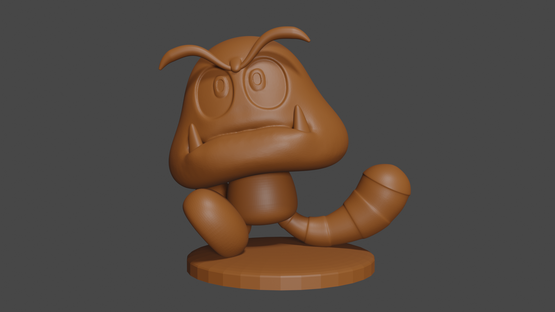 Mario inspired, Tail Goomba, Tabletop DnD miniature by ...