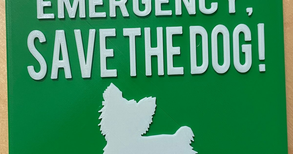 Sign "Save the dogs" by Plunning | Download free STL model | Printables.com