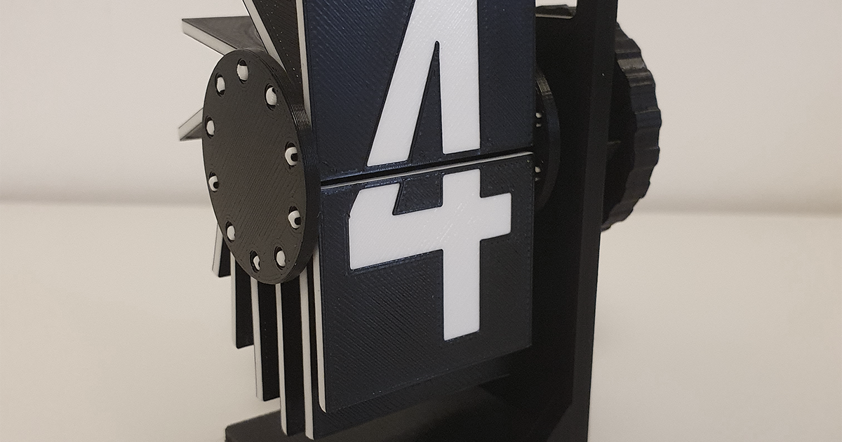 Split-flap counter - Fully printable por Thomas H 3D | Descargar modelo ...
