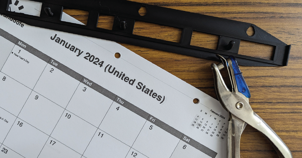Paper Calendar Holder by Procs Design | Download free STL model ...