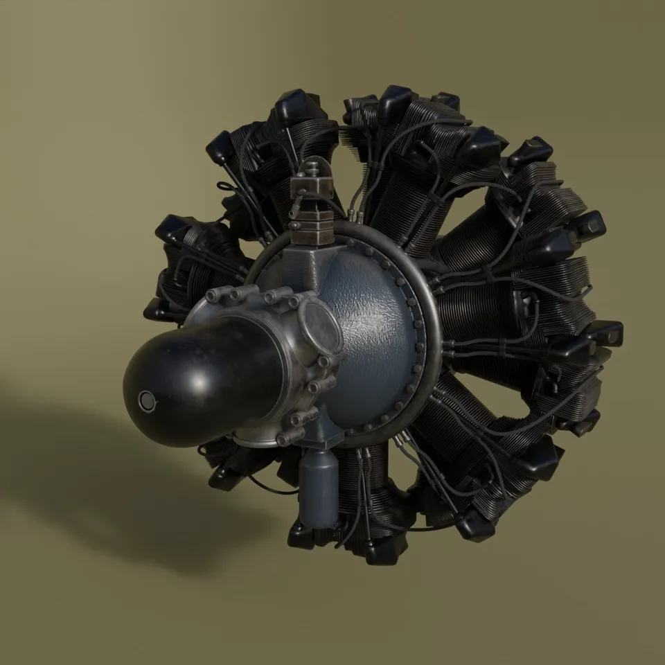 Wright R-2600 radial engine by Books | Download free STL model ...