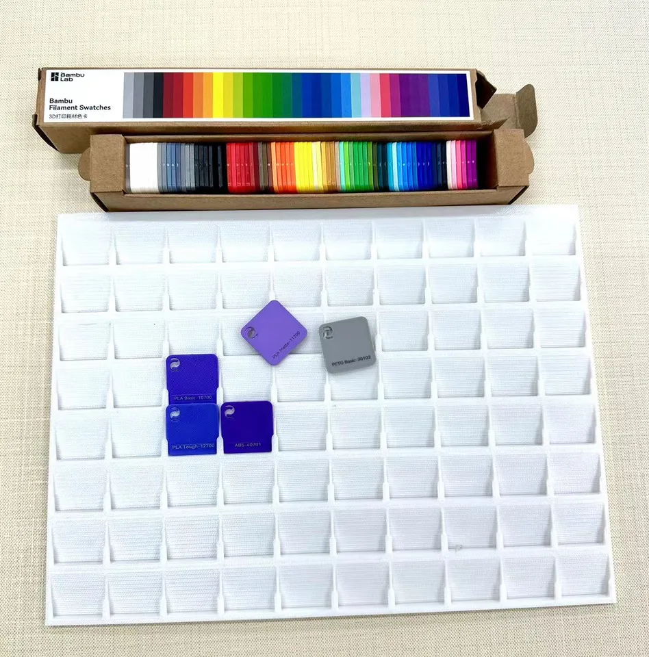 Filament Sample Swatches showcase Bambu Lab by WK | Download free STL model | Printables.com