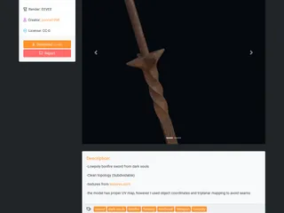 Bonfire Sword (DarkSouls) by Books | Download free STL model ...