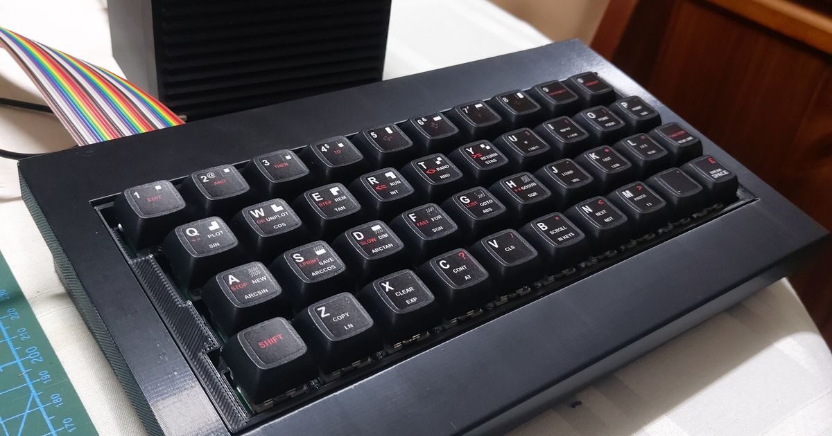 ZX81 keyboard enclosure base by Brizza | Download free STL model ...