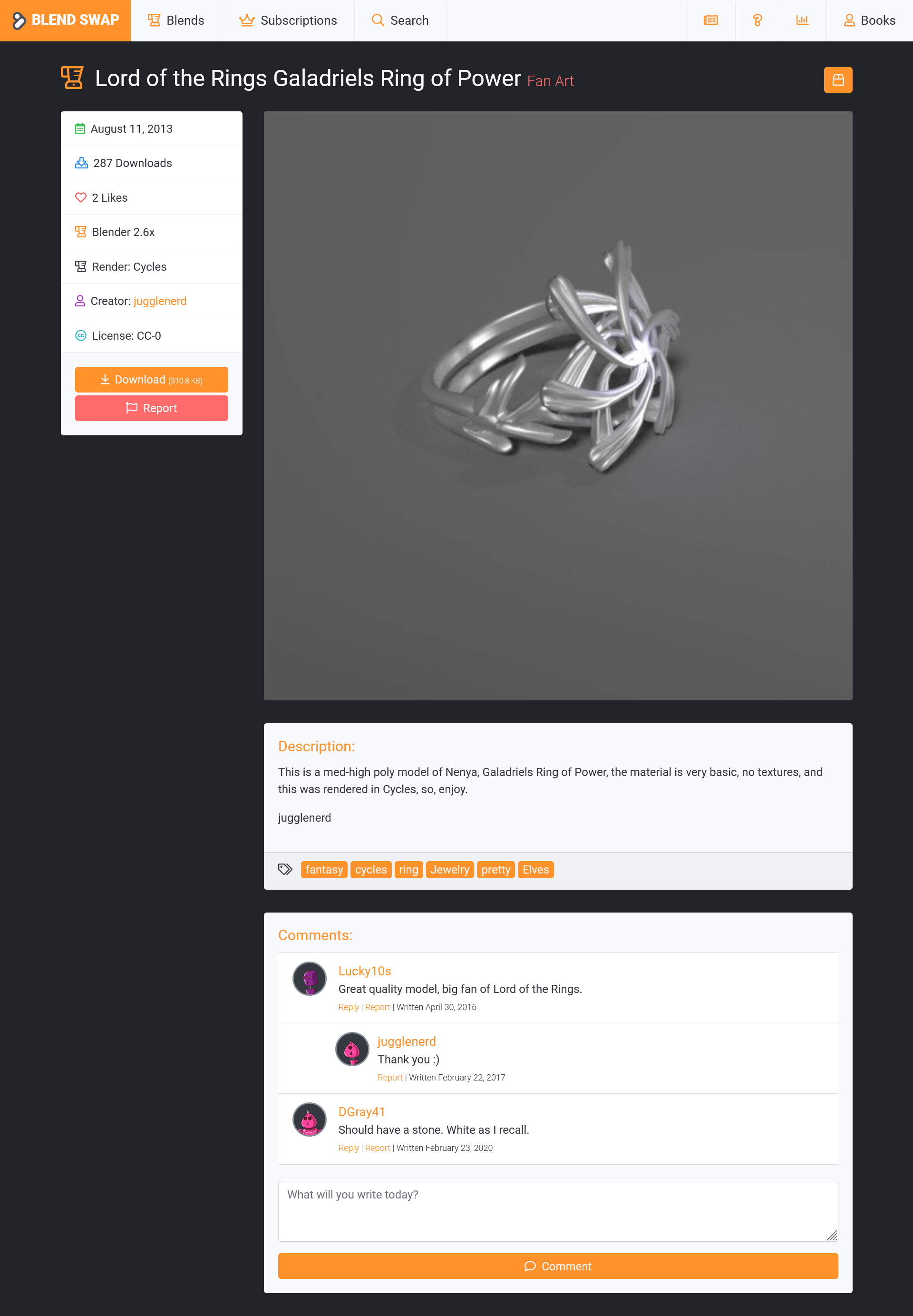 Galadriel's Ring of Power, Nenya (Lord of the Rings) by NEXTGEN - MakerWorld