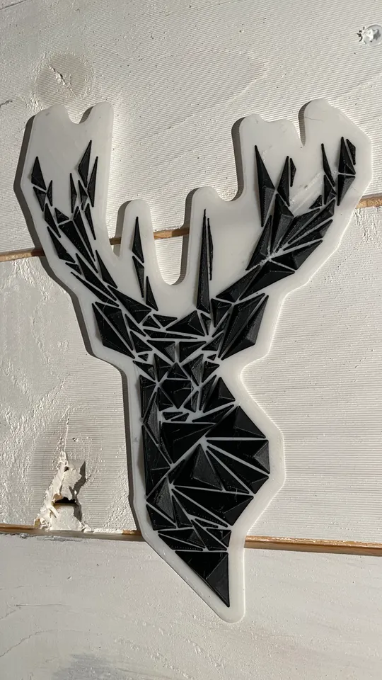 Red deer wall art by Hampus Mollgård | Download free STL model ...