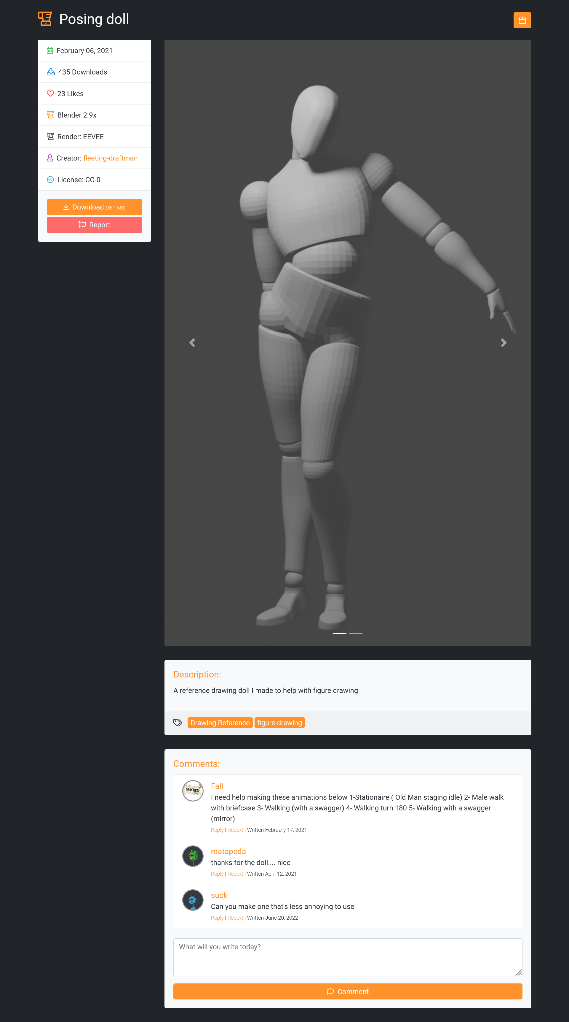 Posing doll by Books | Download free STL model | Printables.com