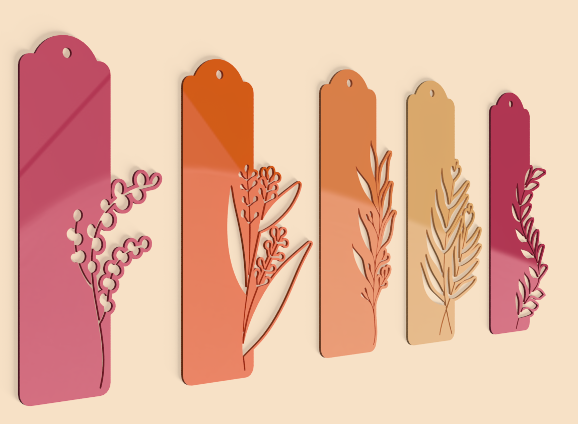Floral Bookmark Collection by MIPI3D | Download free STL model ...
