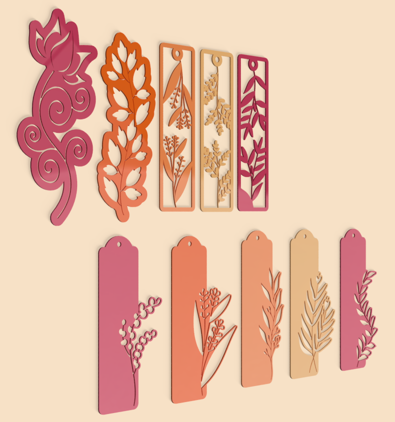 Floral Bookmark Collection by MIPI3D | Download free STL model ...