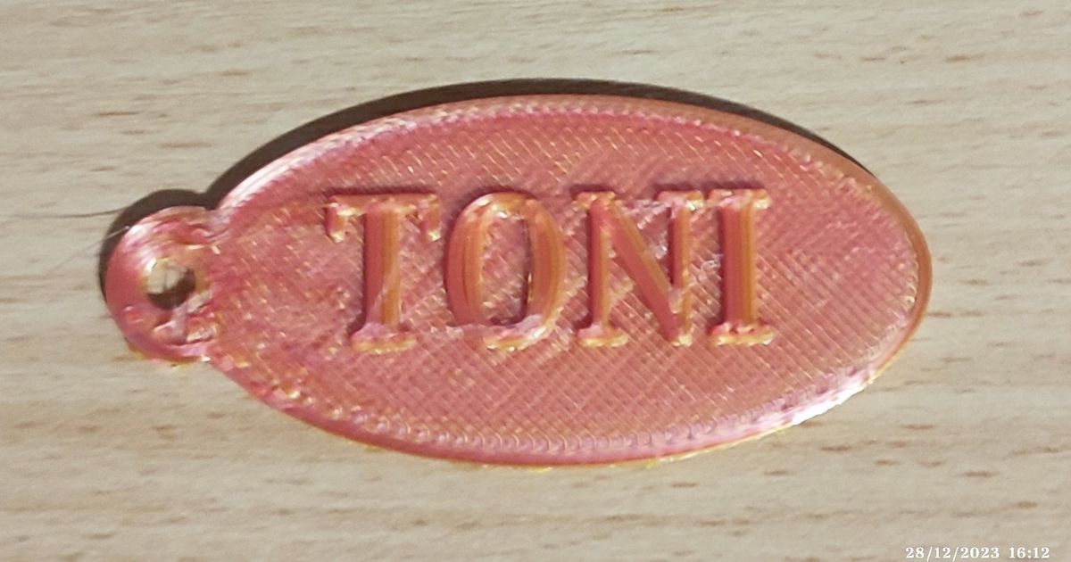 LLAVERO TONI = KEY RING TONI by FranBarreira008 | Download free STL ...