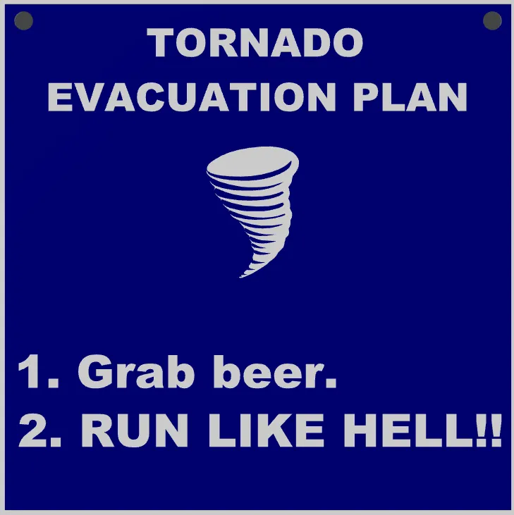 Tornado warning sign by TxDoug | Download free STL model | Printables.com