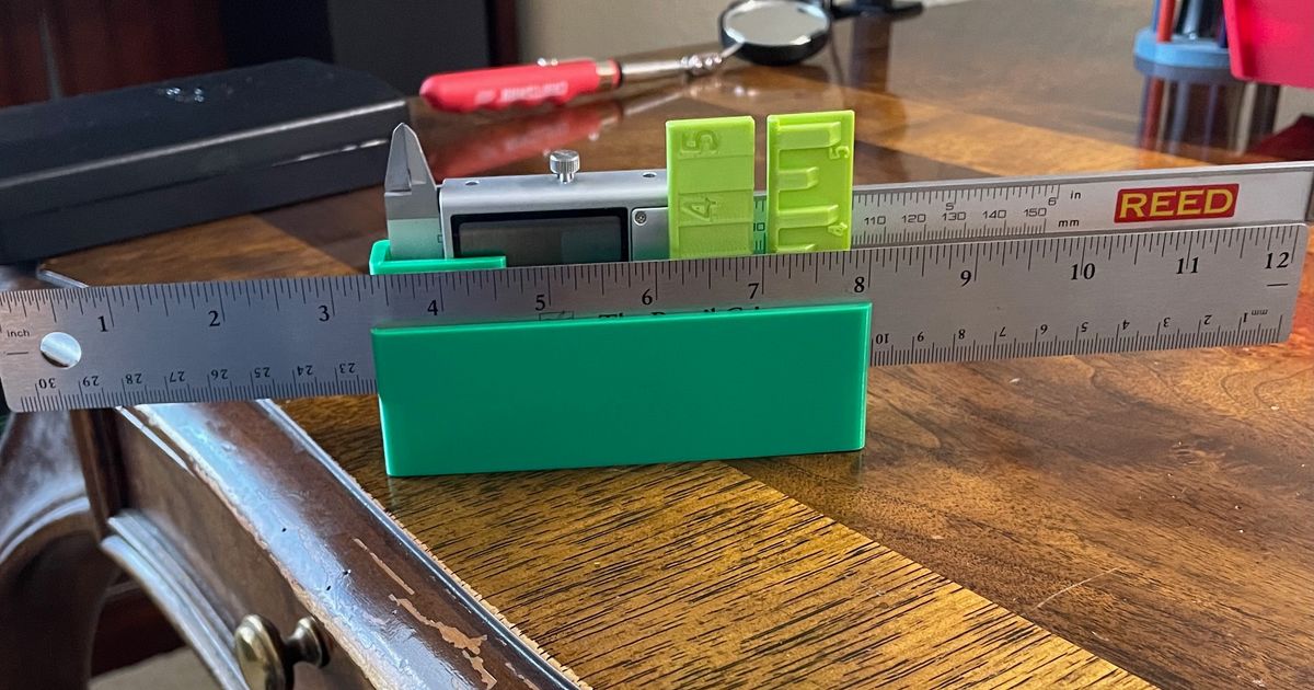Desk holder for caliper, steel ruler and gauges by ronguest | Download ...