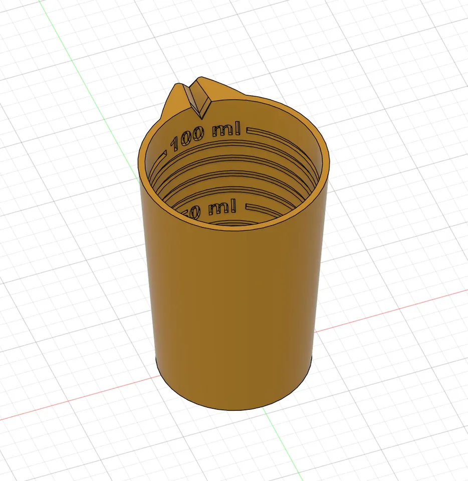Measuring cup - 100ml - with scale by e_namics | Download free STL ...