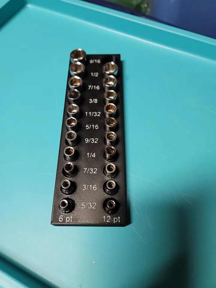 Socket holder for 1/4" Standard Sockets by HWFreak70 | Download free ...