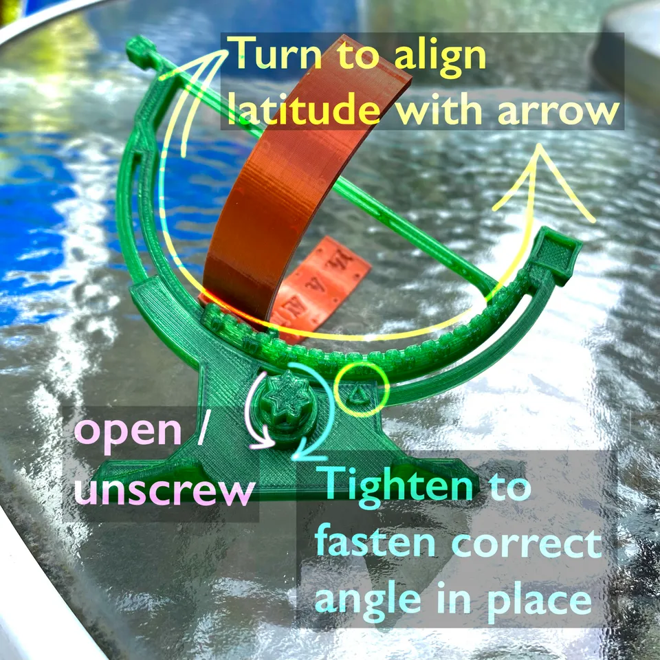 Desktop Equatorial Sundial by lytta | Download free STL model ...