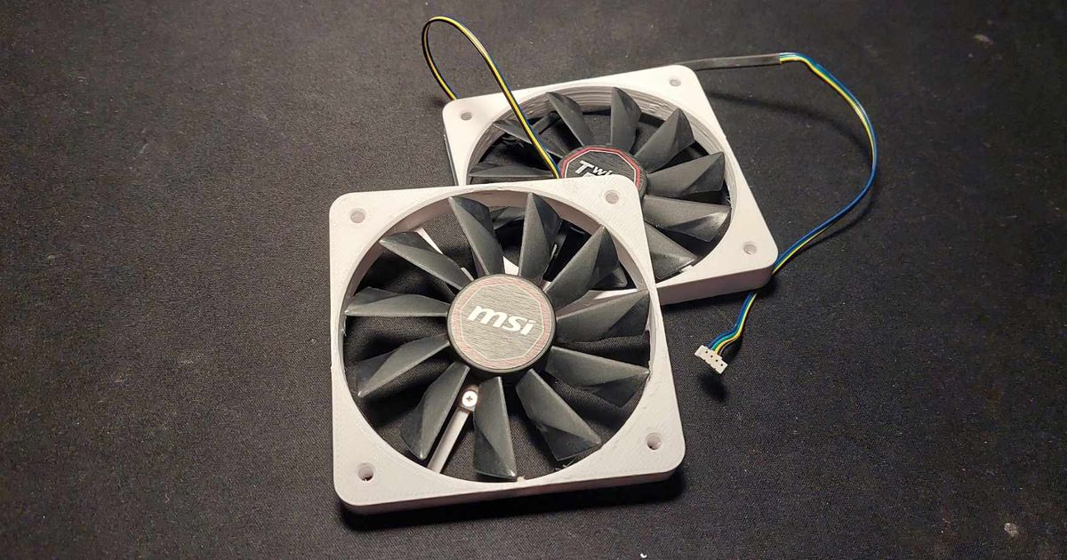 GPU Fan to 93mm Axial PC Fan Adapter by Cozmo77 | Download free STL ...