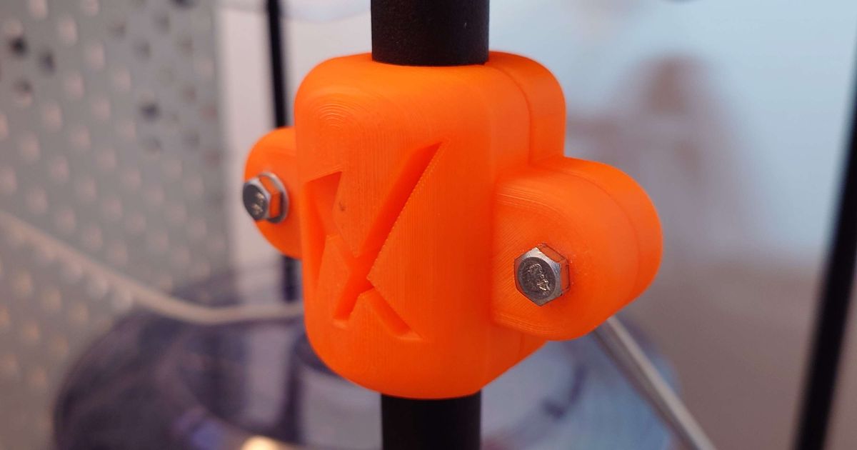 Pipe Cross Brace for M8 threaded rod by VXVXMALOON | Download free STL ...