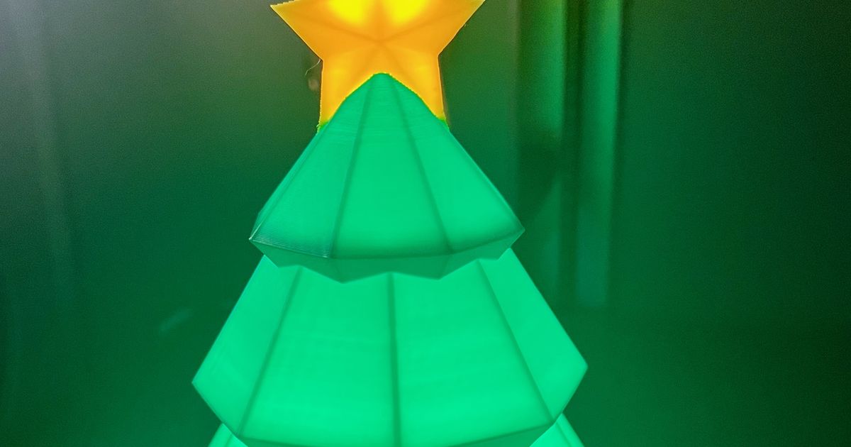 Christmas Tree with Star Lamp (Bambu LED Lamp Kit 001) by Mikhail ...