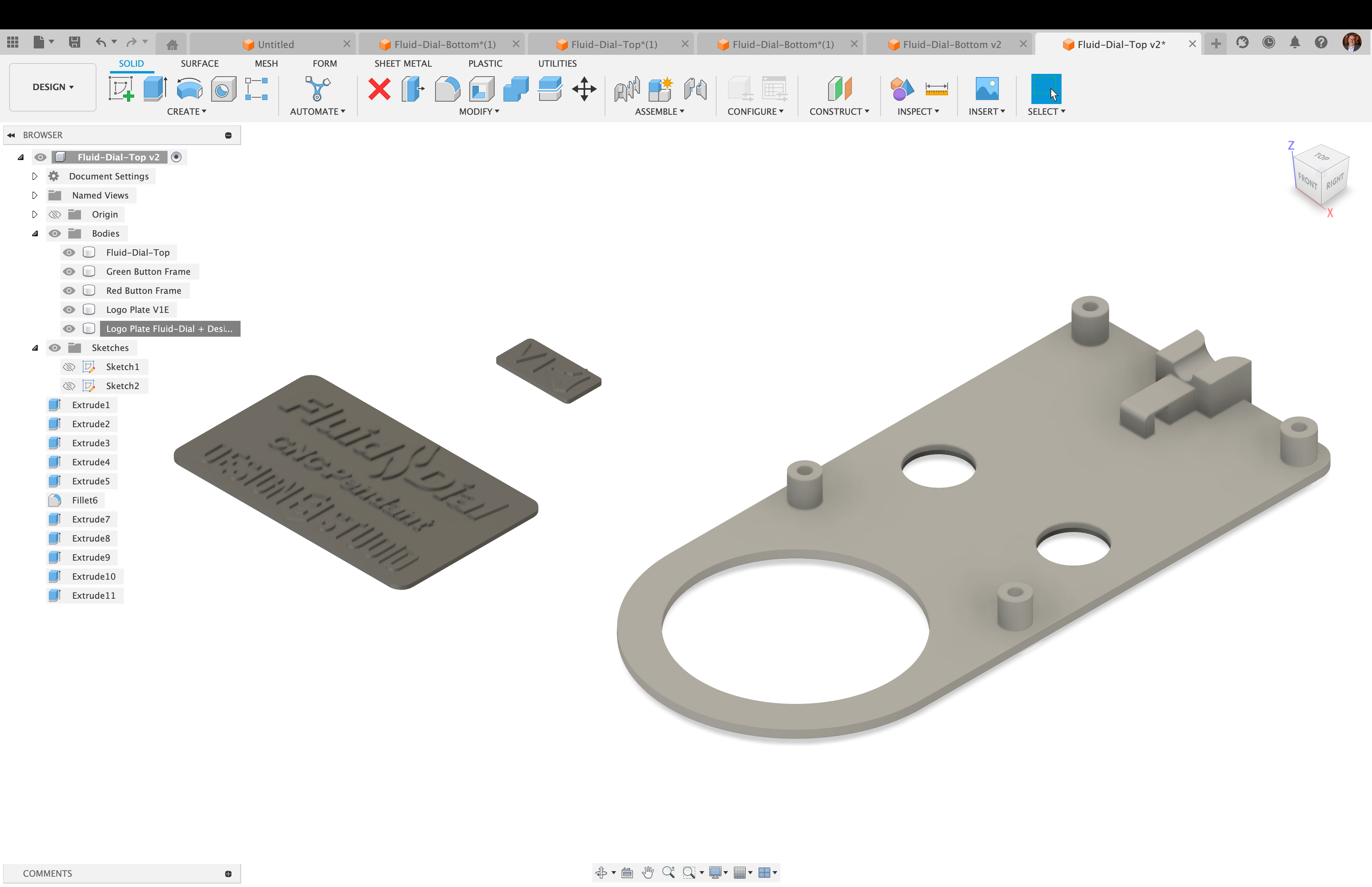 Case for "Fluid Dial" CNC pendant for FluidNC based on M5 Stack Dial ...