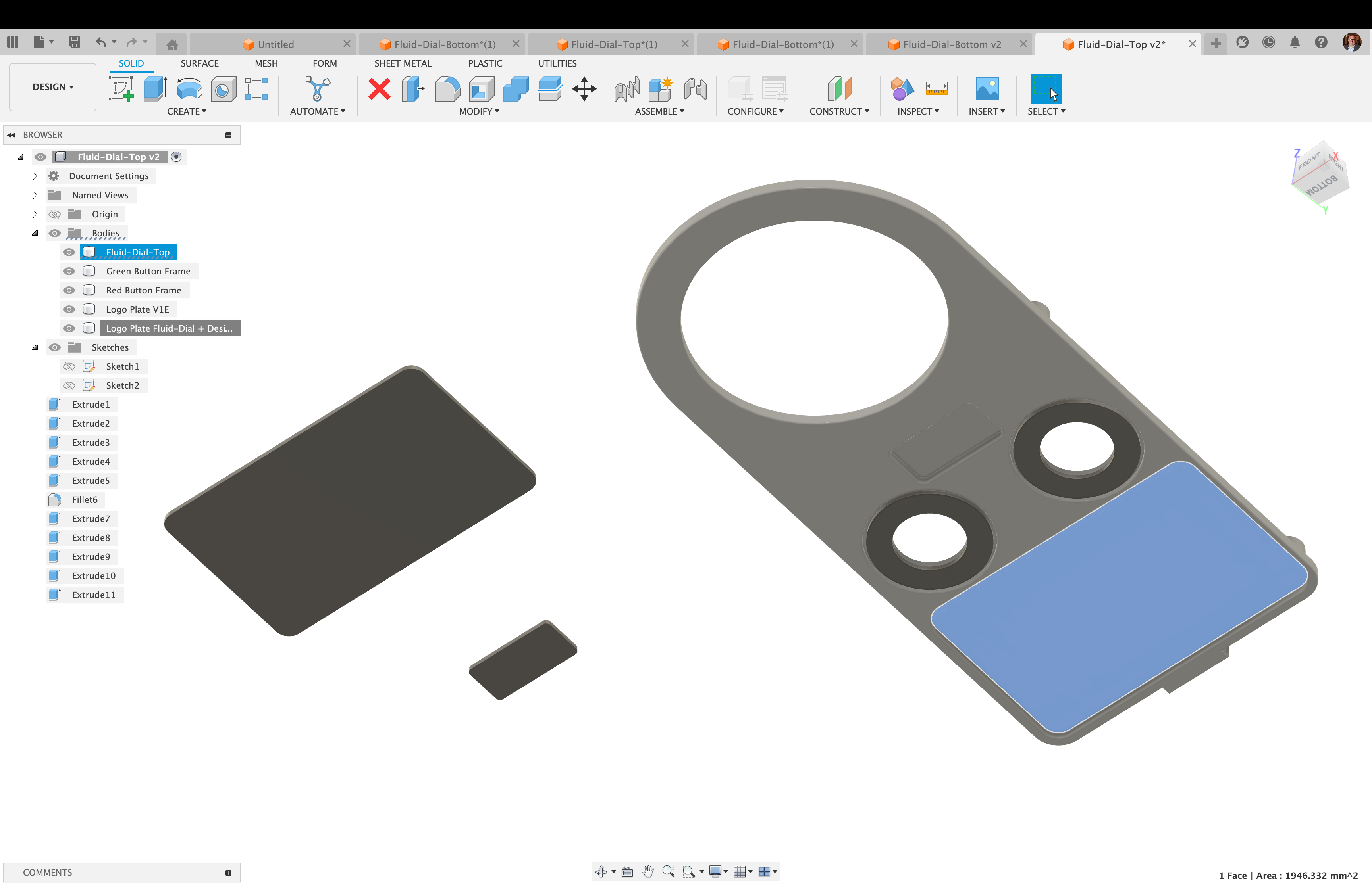 Case for "Fluid Dial" CNC pendant for FluidNC based on M5 Stack Dial ...