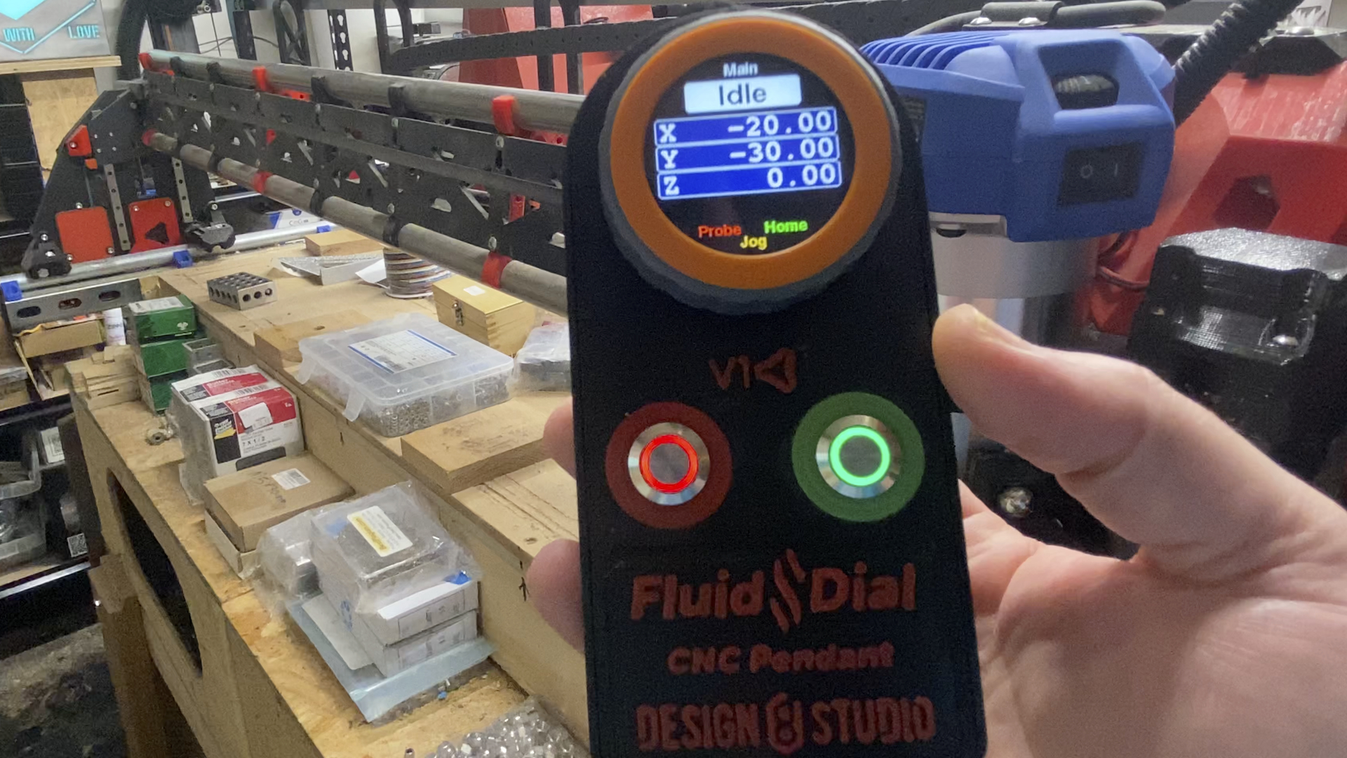 Case for "Fluid Dial" CNC pendant for FluidNC based on M5 Stack Dial ...