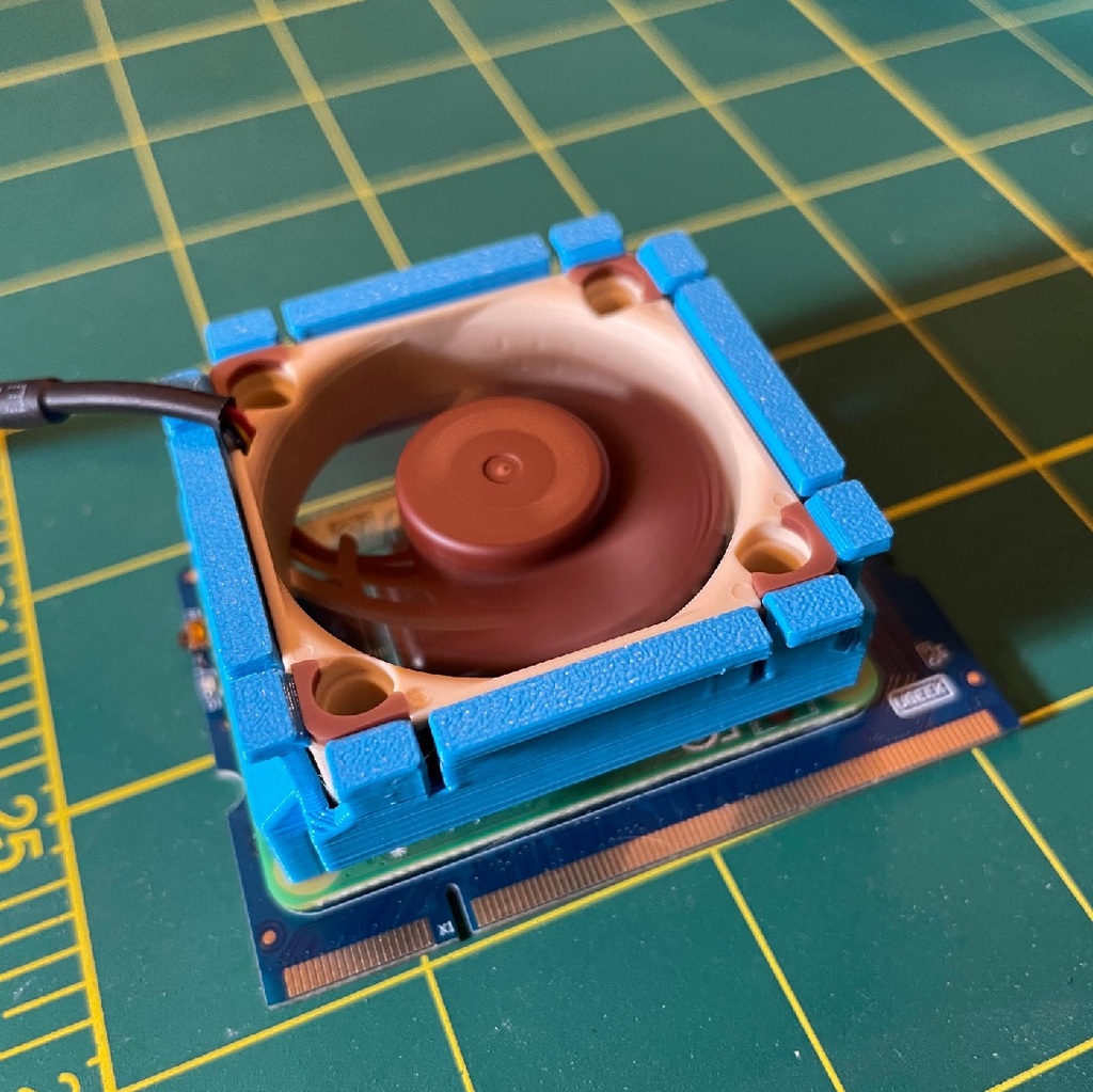Raspberry Pi Cm4 40mm Fan Mount For Noctua Nf A4x10 By Pixiewrangling Download Free Stl Model 