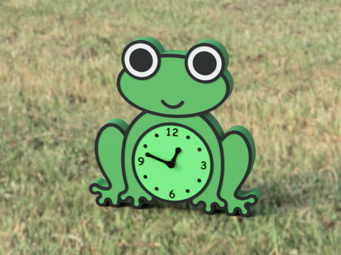 Frog clock by Harald Andersson | Download free STL model | Printables.com