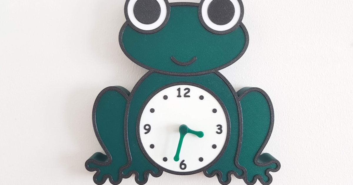 Frog clock by Harald Andersson | Download free STL model | Printables.com