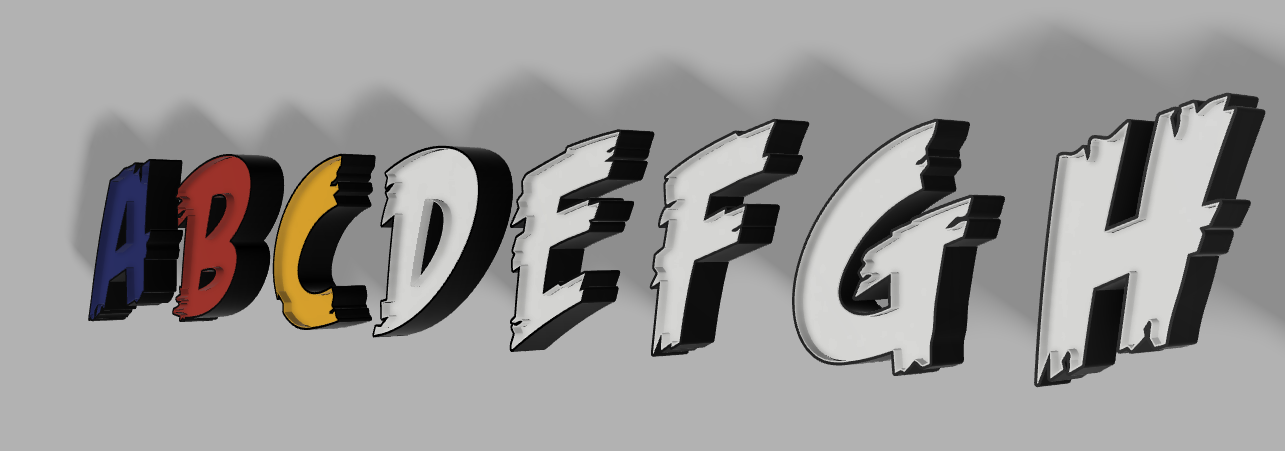 Alphabet im Angry Birds Design by Alexander Jaeger | Download free STL ...