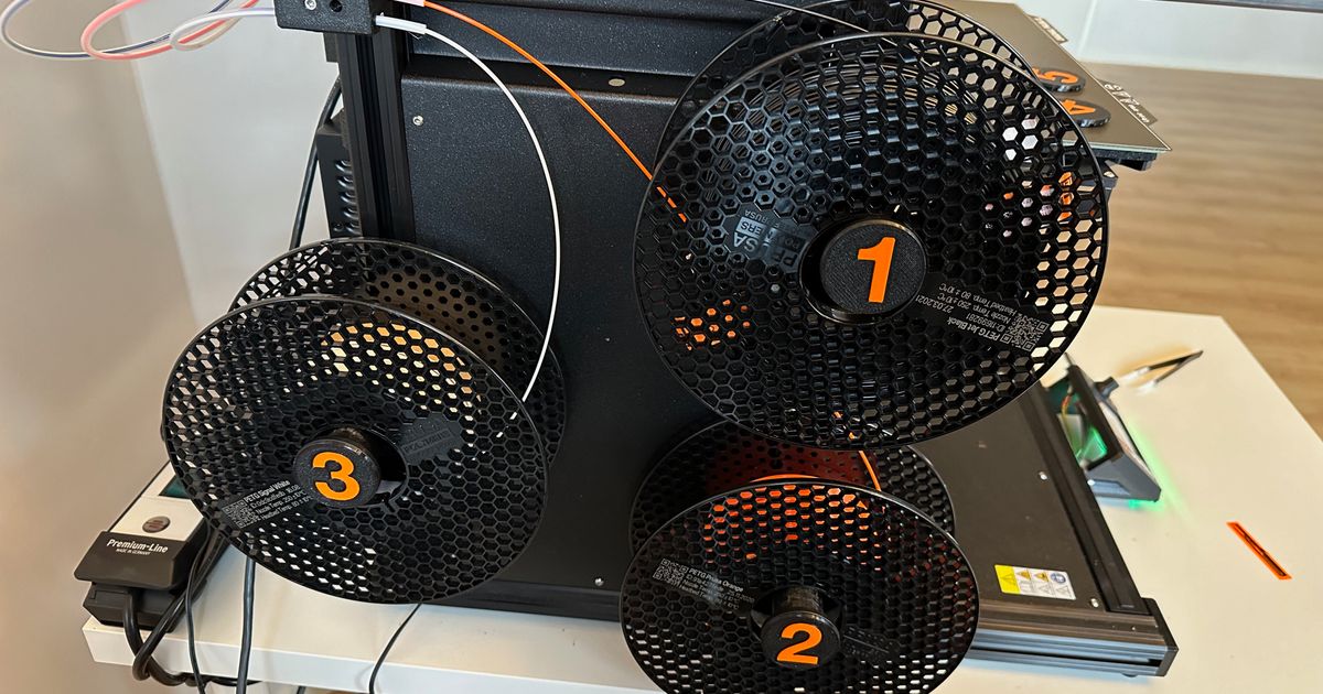 Spool Holder Numbers for Prusa XL by Christer | Download free STL model ...