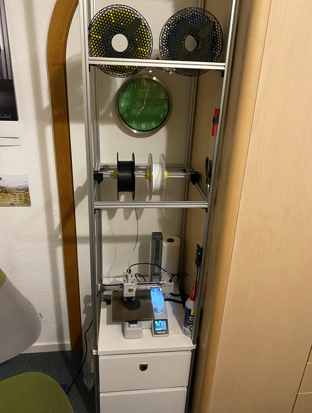 IKEA MALM holder for 20x20mm profiles / DIY printer rack by MAKERTEAM ...