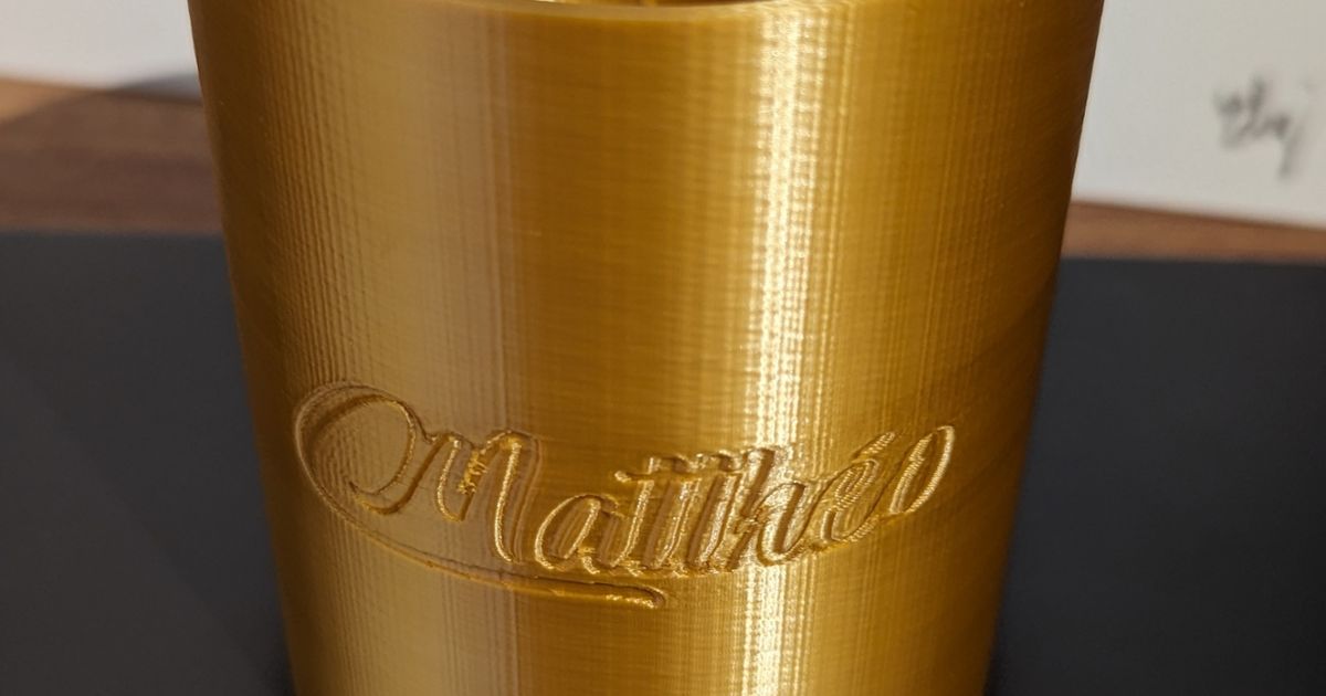 Matthéo's cylinder pot by waxou | Download free STL model | Printables.com