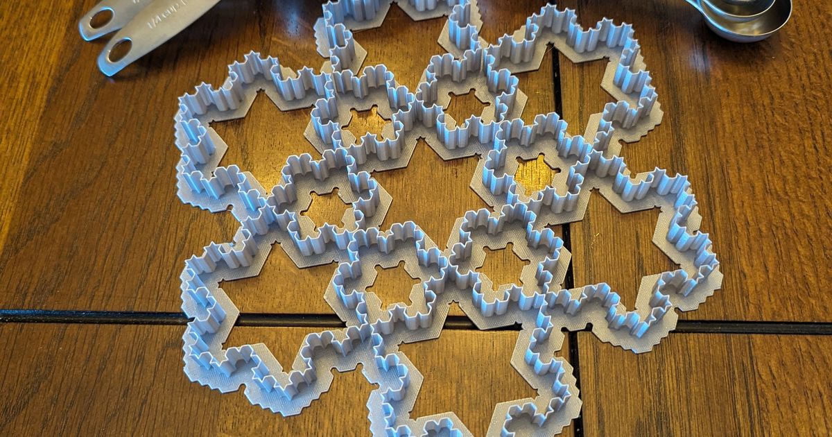 Koch snowflake cookie cutter (spiralized) by SmoothDragon | Download ...