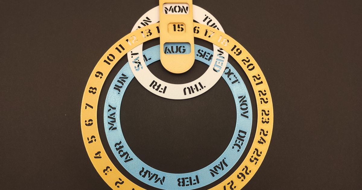 Ring Calendar by Sevro | Download free STL model | Printables.com