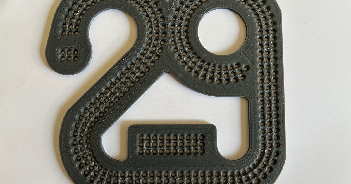 Cribbage board 29 shape drilling and routing template by ...