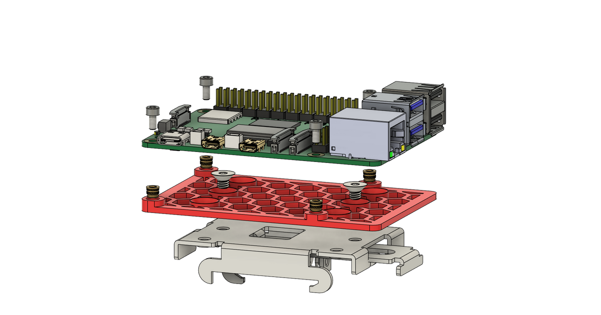 Raspberry Pi 5 SSR DIN buckle mount by SergeiDubovsky | Download free ...